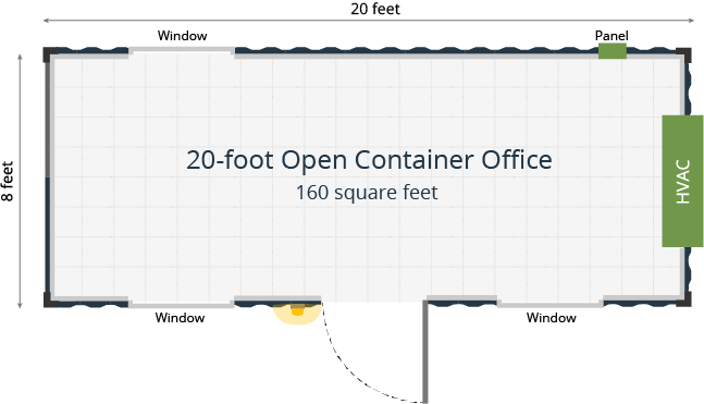 20-ft Shipping Container Office | Falcon Structures